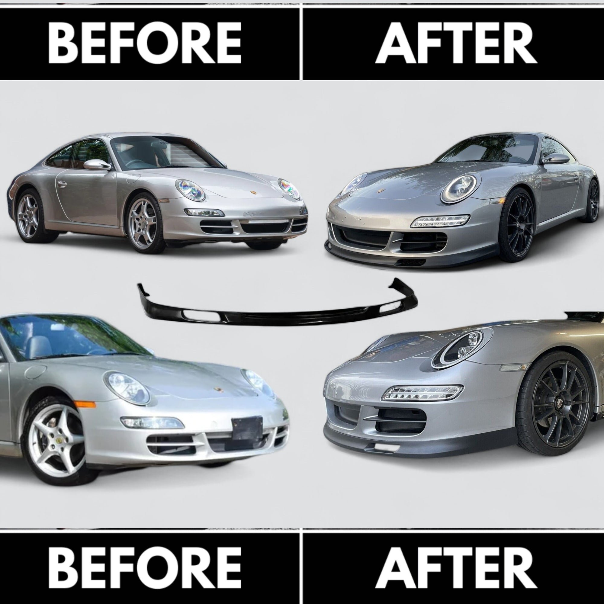 Porsche 997.1 GT3 Style Front Spoiler Lip – Urethane (2005–2008)